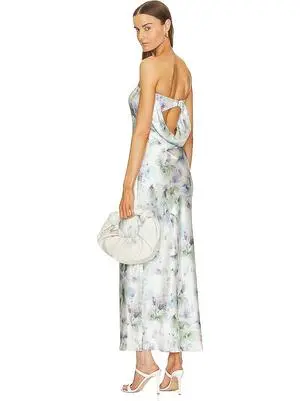 Bec & Bridge Moondance Strapless Dress Watercolour Floral