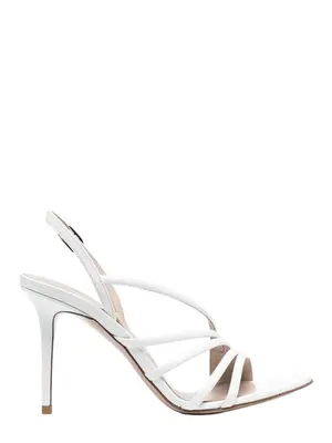 LE SILLA Scarlet 105mm Leather Sandals - White