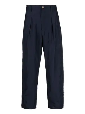 Giorgio Armani Pleated Wide-leg Trousers - Blue