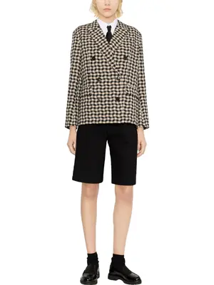 Kenzo Wavy Check Double-breasted Blazer - Neutrals