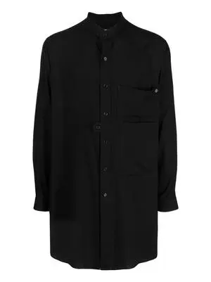 Yohji Yamamoto Oversized Long-sleeve Shirt - Black