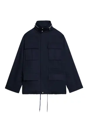 Ami Zip-up Coat - Blue