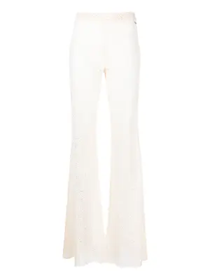 DSQUARED2 DSQUARED2 Sheer Lace Flared Trousers