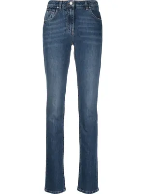 Dolce & Gabbana Washed Denim Skinny Jeans - Blue