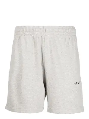 Off-White Logo-print Track Shorts - Grey