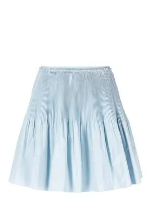Red Valentino Pleated Taffeta Mini Skirt - Blue