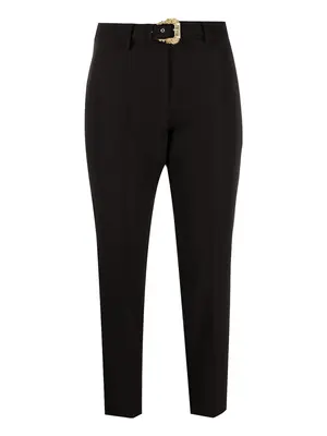 Versace Belted Cropped Trousers - Black