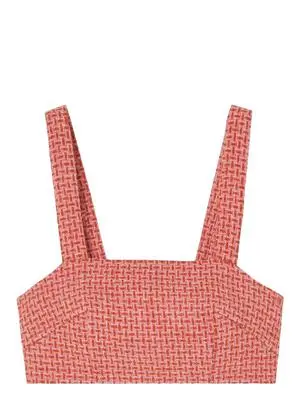 RACIL Helena Wool-tweed Bra Top - Coral