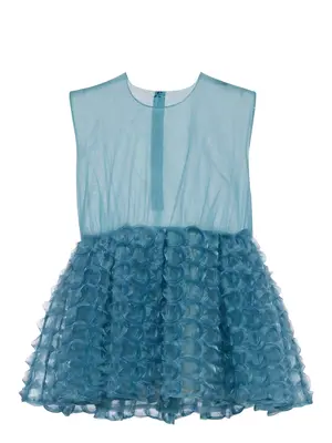 Noir Kei Ninomiya Ruffled Tulle Top - Blue