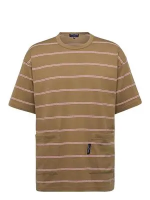 Comme Des Garçons Homme Striped Cotton T-shirt - Beige