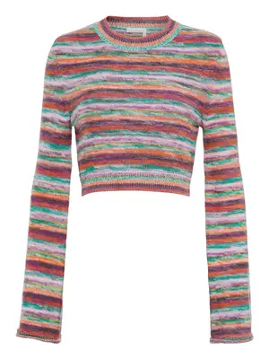 Chloé Striped Wool And Cashmere Top - Multicoloured