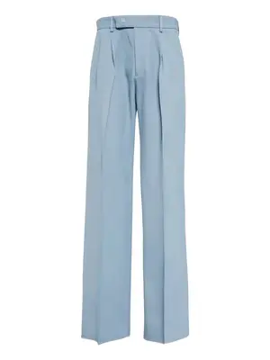 Amiri Wide-leg Twill Trousers - Blue