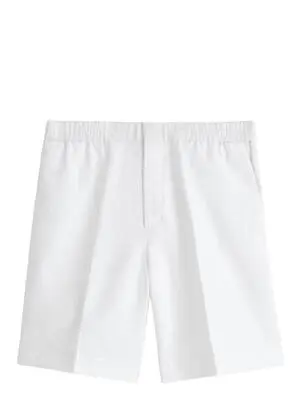 Cos Elasticated Linen Shorts - White