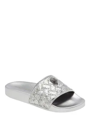 Kurt Geiger Meena Eagle Slide Sandal - Silver