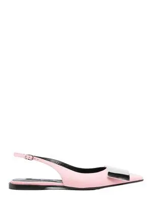 SERGIO ROSSI Miroir Leather Slingback Pumps - Pink