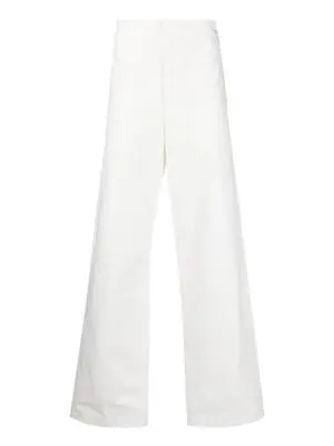 JIL SANDER High-waisted Straight-leg Trousers - White
