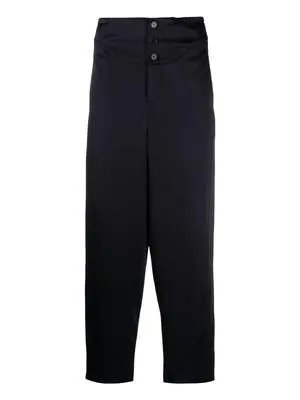 Saint Laurent Silk Tailored Trousers - Blue