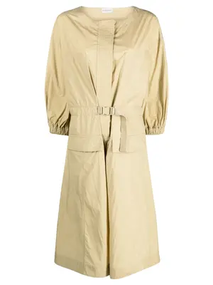 Moncler Belted Waist Midi Dress - Neutrals