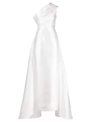 Solace London Alba One-shoulder Gown - White