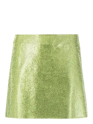 NUE Rhinestone-embellished Mini Skirt - Green