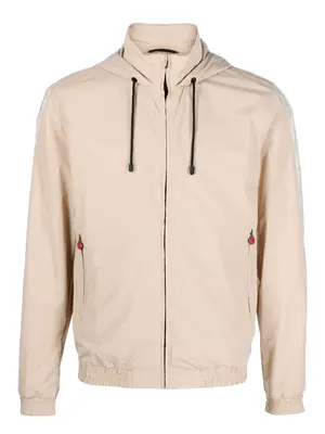 Kiton Zip-up Hooded Blouson Jacket - Neutrals