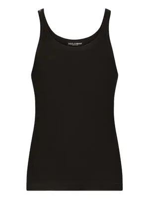 Dolce & Gabbana Fine-rib Tank Top - Black