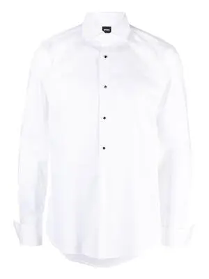 BOSS Cotton Tuxedo Shirt - White