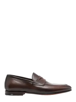 SANTONI Santoni Penny-Slot Leather Loafers