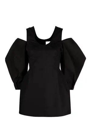 JIL SANDER Cold-shoulder Blouse - Black