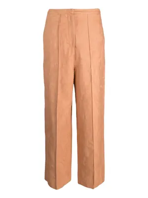 ALYSI Ajoure Wide-leg Trousers - Neutrals