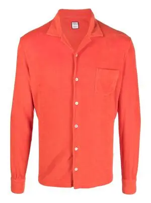 Fedeli Terry-cloth Cotton Shirt - Orange