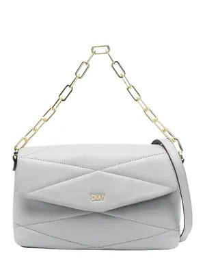 Dkny DKNY Quilted Leather Crossbody Bag Grey