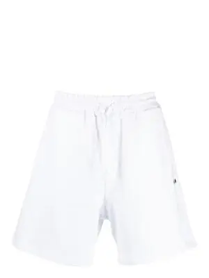 MSGM Logo-print Cotton Shorts - White