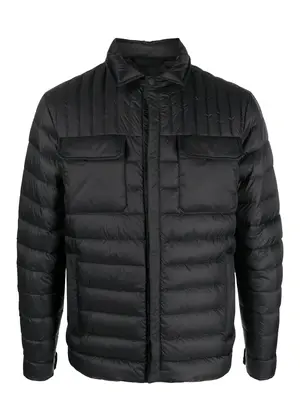 Kiton Padded Quilted Shirt Jacket - Black