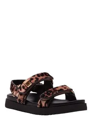 Steve Madden Mona Platform Sandals Leopard Velvet