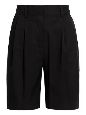 Derek Lam 10 Crosby Pleated Twill Shorts - Black