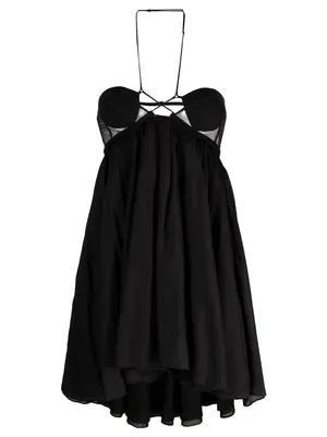 NENSI DOJAKA Halterneck Mini Dress - Black