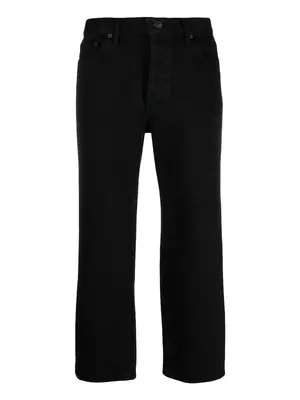 Balenciaga Cropped Straight-leg Jeans - Black