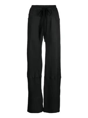ISAAC SELLAM EXPERIENCE Leather Trousers - Black