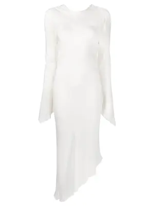Matériel Asymmetric Backless Dress - White