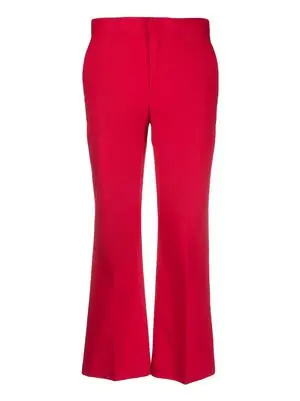 TWINSET Cropped Tailored Trousers - Red