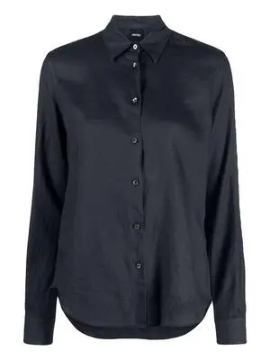 Aspesi Button-up Linen Shirt - Blue