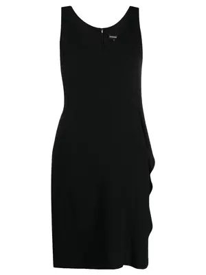 Emporio Armani V-neck Sleeveless Dress - Black