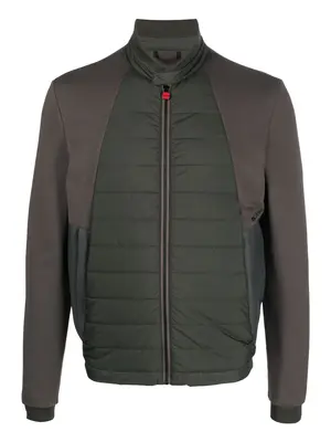 Kiton Blouson Zip-up Quilted Jacket - Green