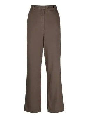 Kristensen Du Nord Off-centre Button-fastening Trousers - Brown