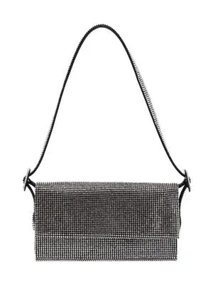 BENEDETTA BRUZZICHES Crystal-Embellished Foldover Shoulder Bag