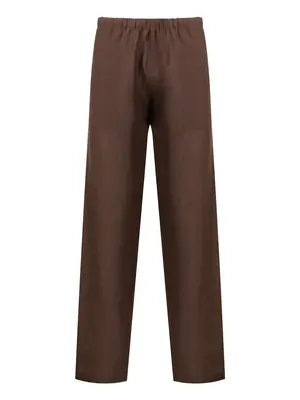 AMIR SLAMA Linen Trousers - Brown