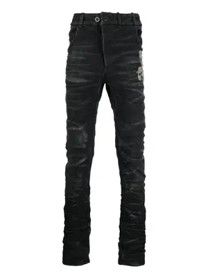 Boris Bidjan Saberi Distressed Skinny Jeans - Black
