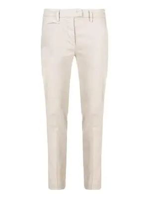 DONDUP Slim Cropped Trousers - Neutrals