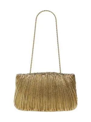 LOEFFLER RANDALL Brit Pleated Clutch Oro